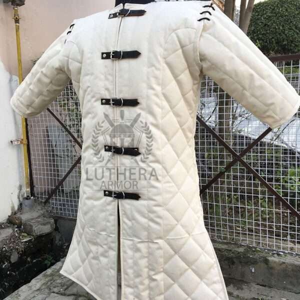 Medieval White/Black Gambeson | Renaissance Gambesons For Sca Larp ...